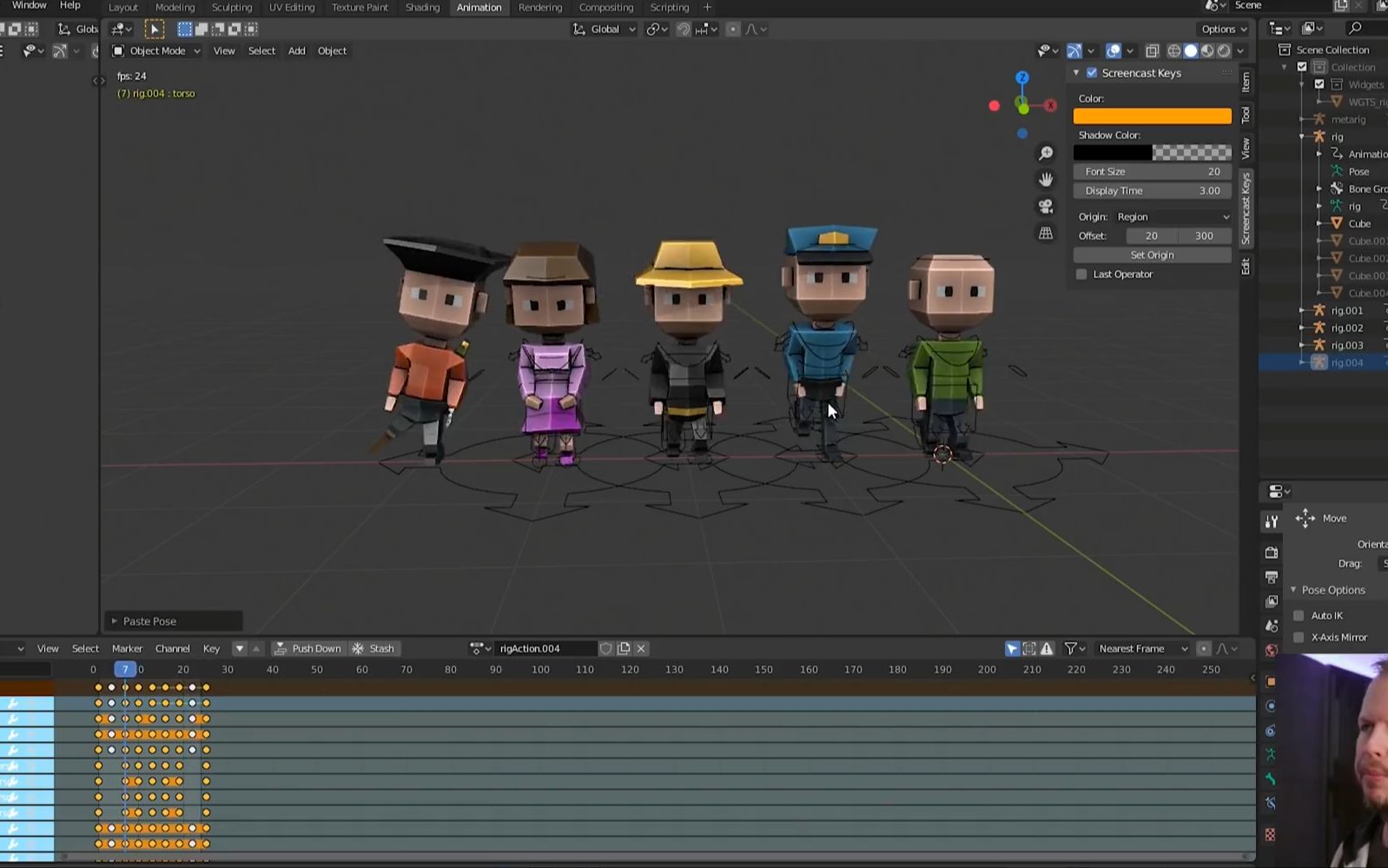 在Blender 2.82中，用10分钟的时间完成5个角色模型以及绑定搭建！还有添加动画的制作流程！_哔哩哔哩_bilibili