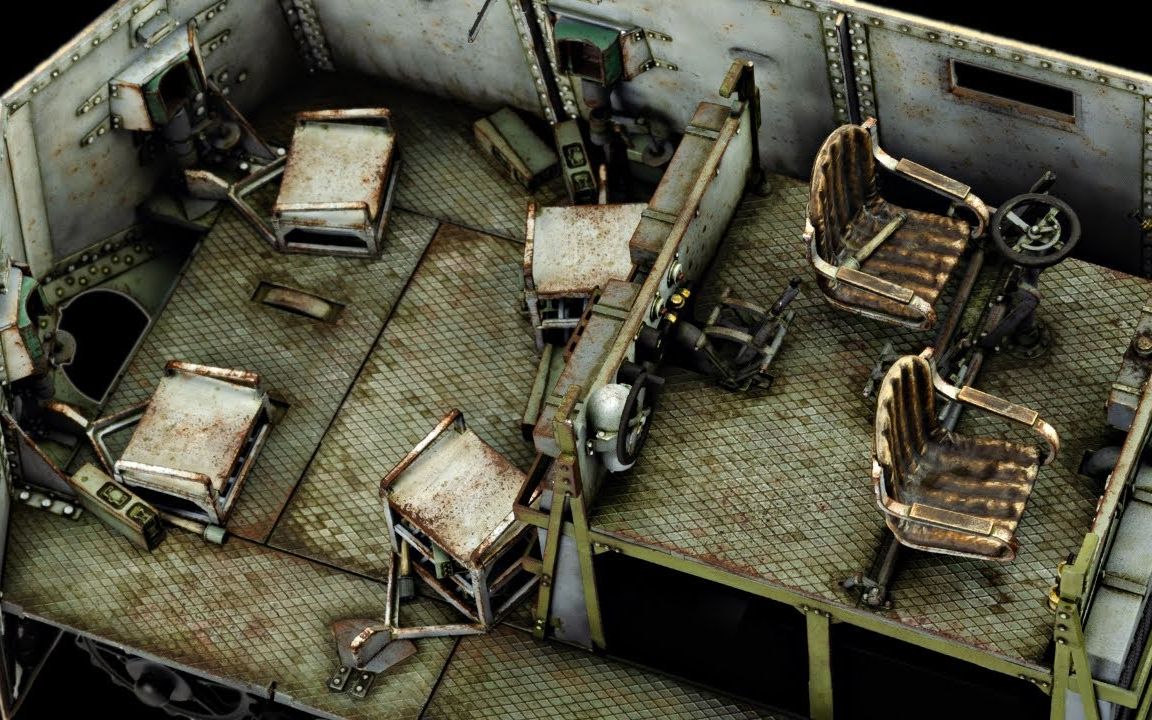 【Night Shift-𝟒𝐊】MENG 1/35 一战德国 A7V坦克模型制作——第二期_哔哩哔哩_bilibili