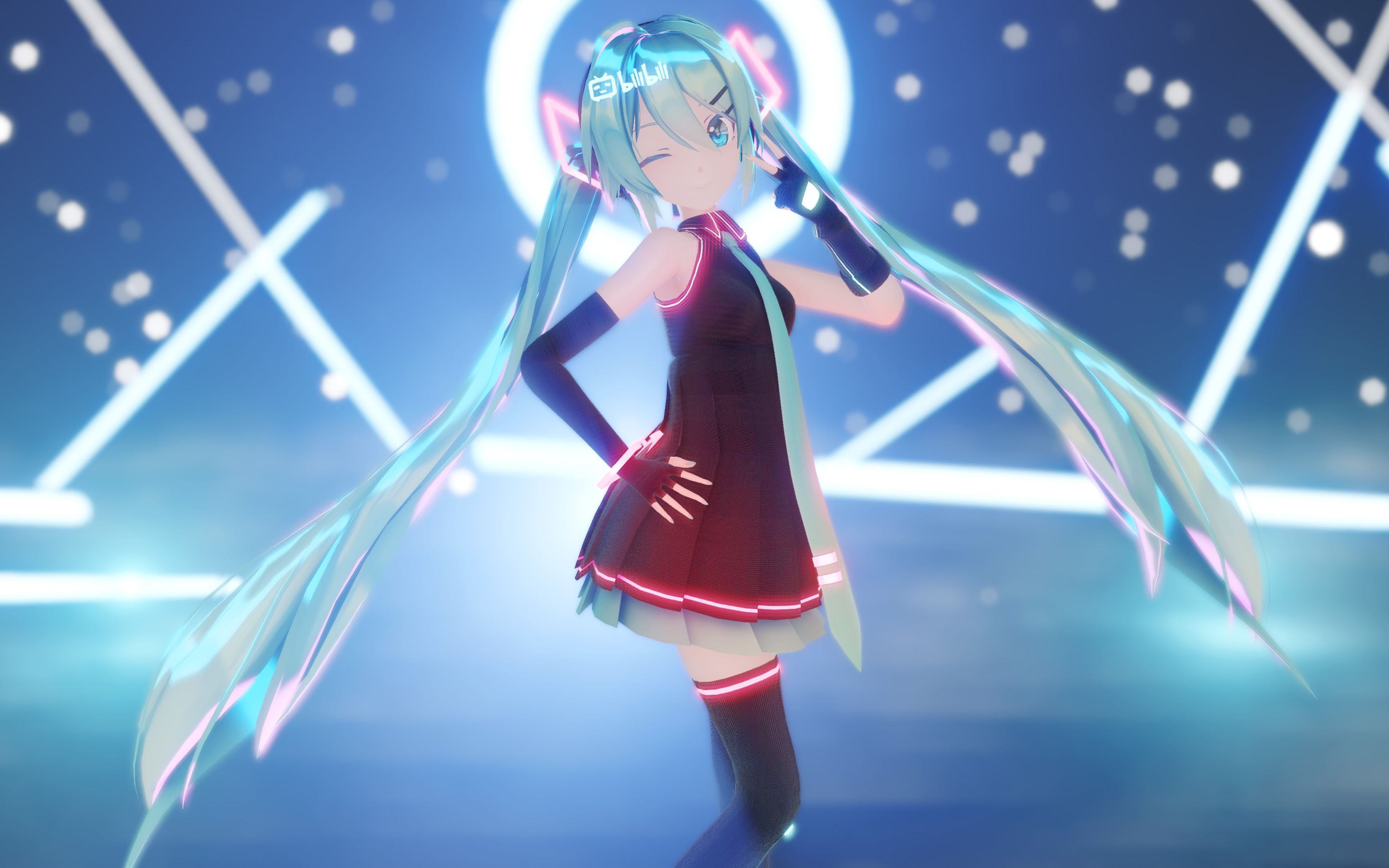 「MMD」Sour式初音未来“你喜欢，光明与黑暗之间穿梭的我吗？”——Stay Tonight_哔哩哔哩_bilibili