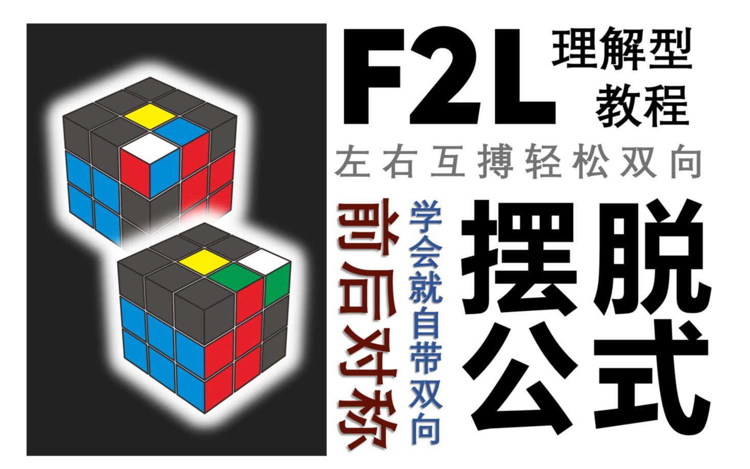【F2L教程】摆脱公式理解原理，F2L入门理解向教程_哔哩哔哩_bilibili