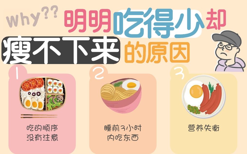6个原因吃得少却瘦不下来,这些坑你踩了吗? 哔哩哔哩