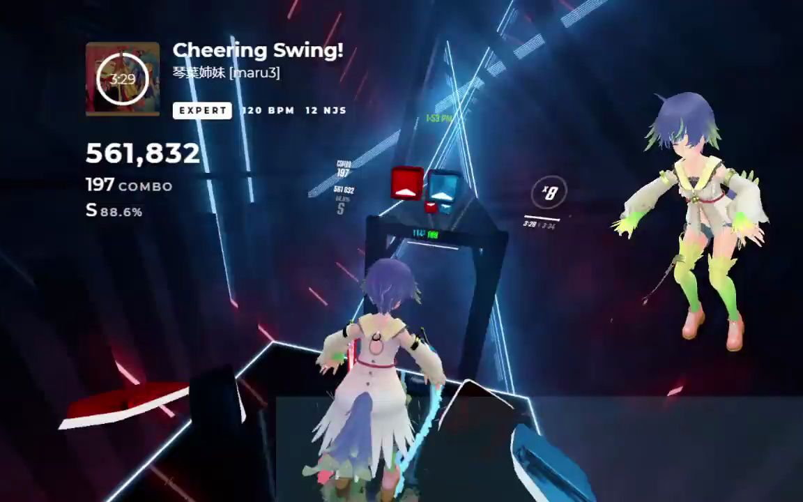【Beat Saber】Cheering Swing!【搬运】-IIIdiots-IIIdiots-哔哩哔哩视频
