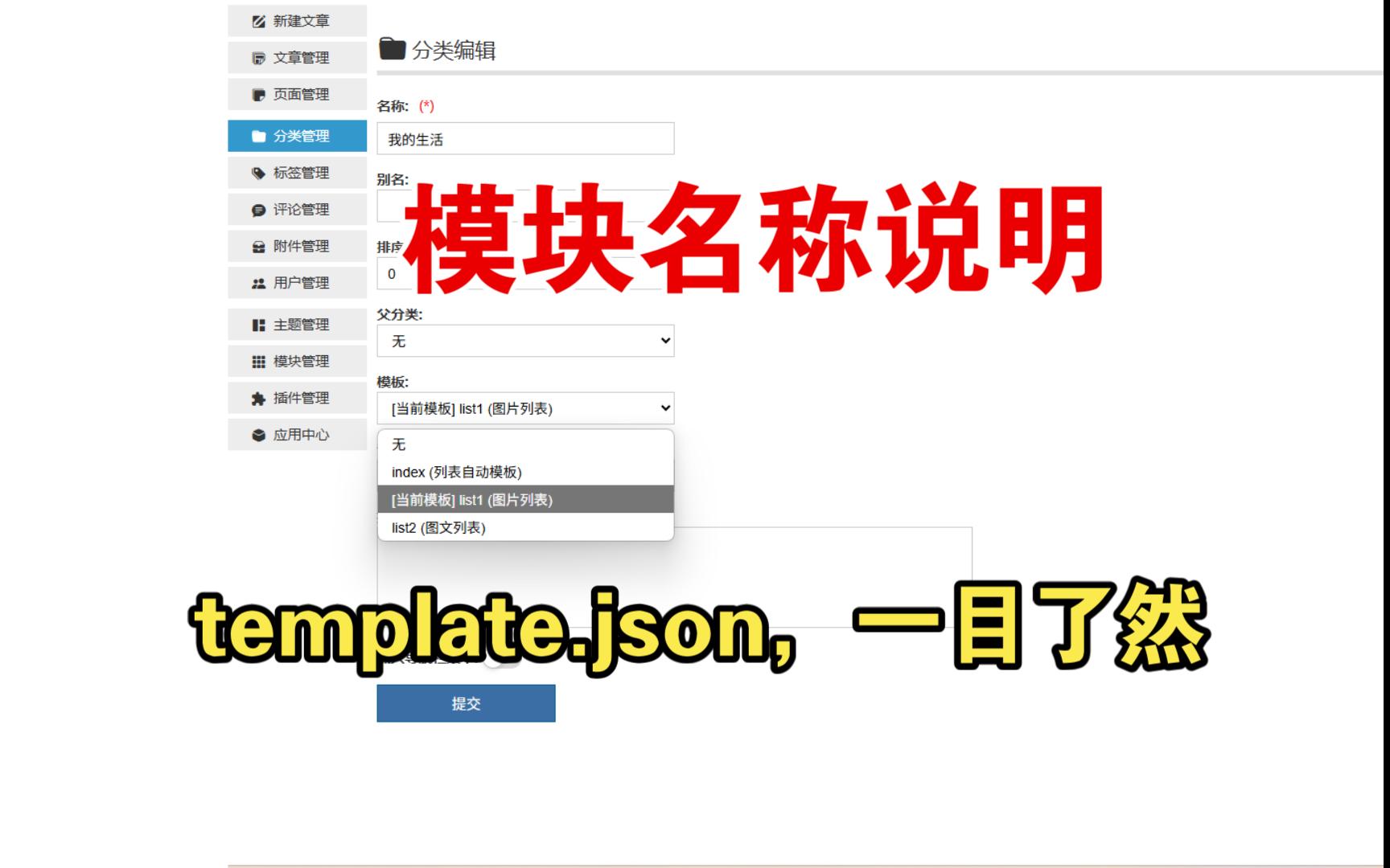 模板页面说明template.json - zblog主题制作-ytecn-ytecn-哔哩哔哩视频