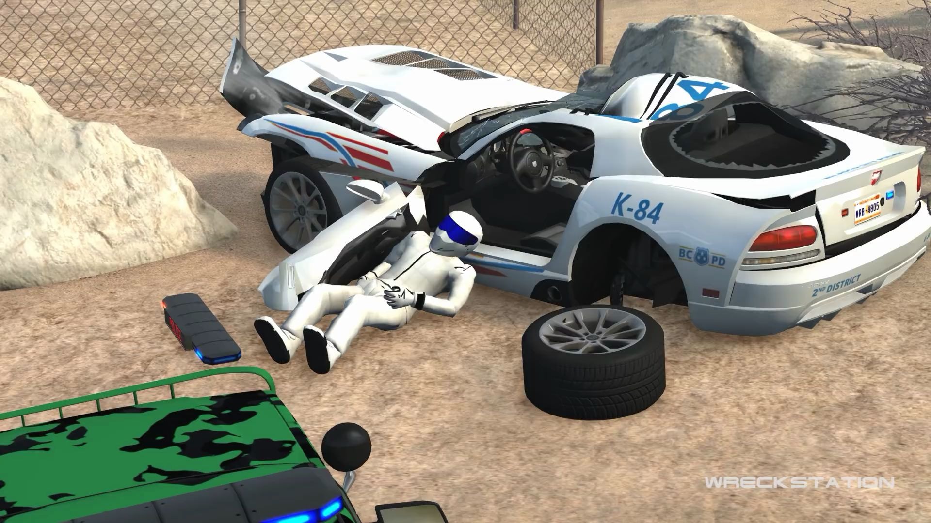 警察vs土匪#4 - Beamng Drive - WreckStation_哔哩哔哩_bilibili