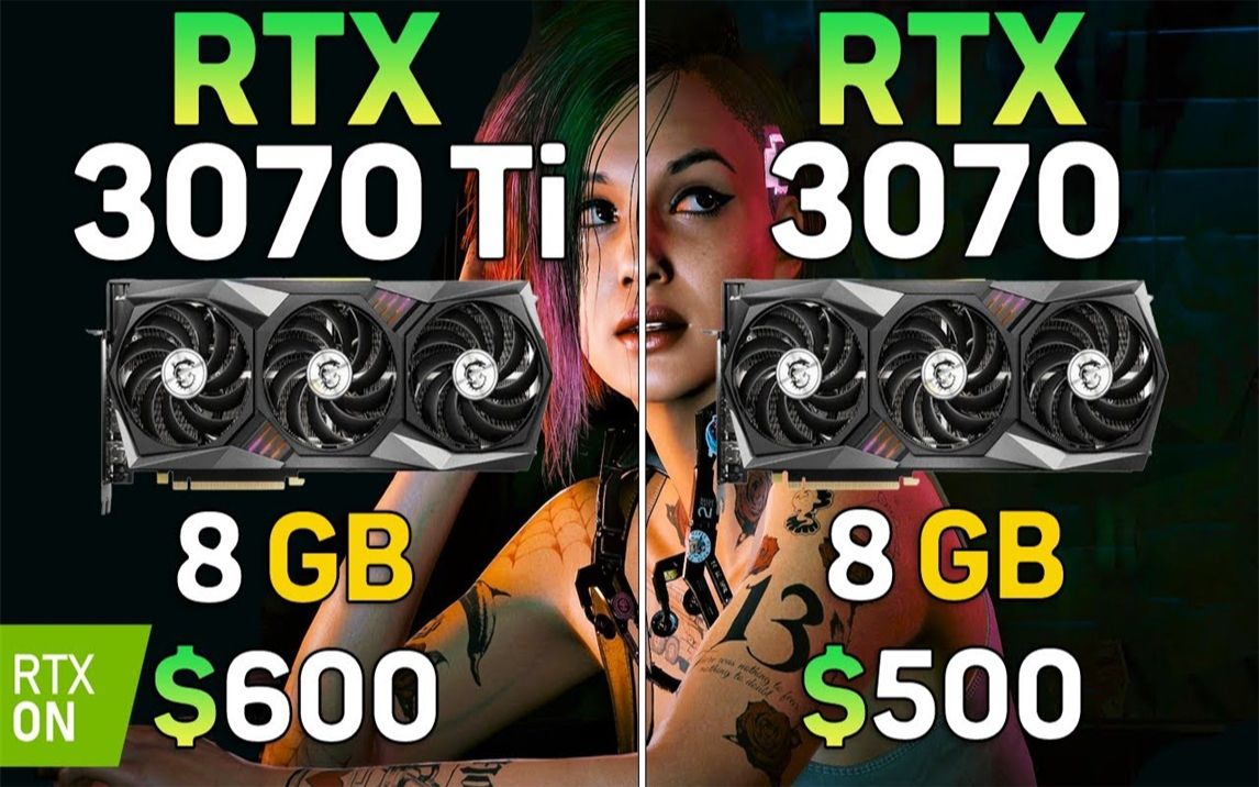 RTX 3070Ti vs RTX 3070 显卡对比（1440P分辨率测试，CPU为i7-10700K） 1080P 60帧视频_哔哩哔哩 ...