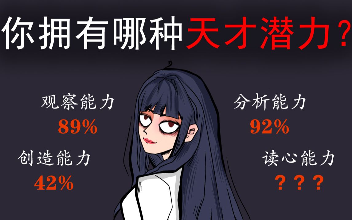测一测你内心潜藏着哪种天才潜力!在哪方面会有过人之处呢? 哔哩哔哩