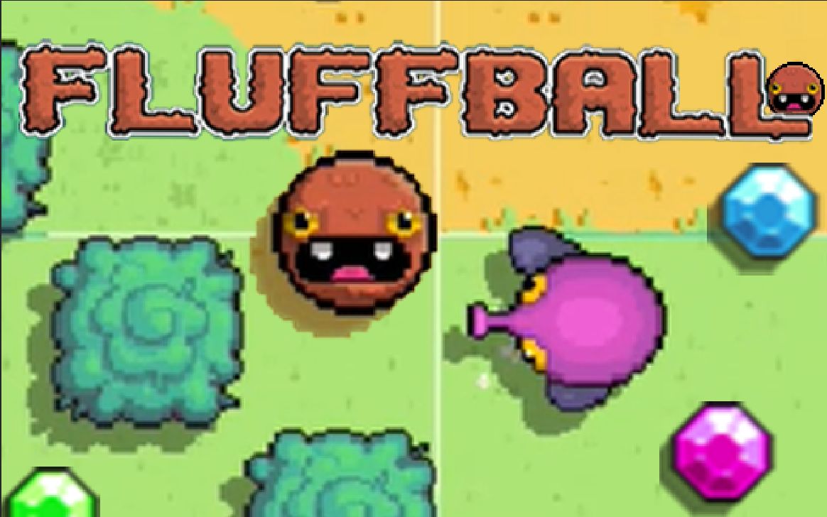 【Nitrome】Fluffball（毛绒球）全收集+无伤通关展示_哔哩哔哩_bilibili