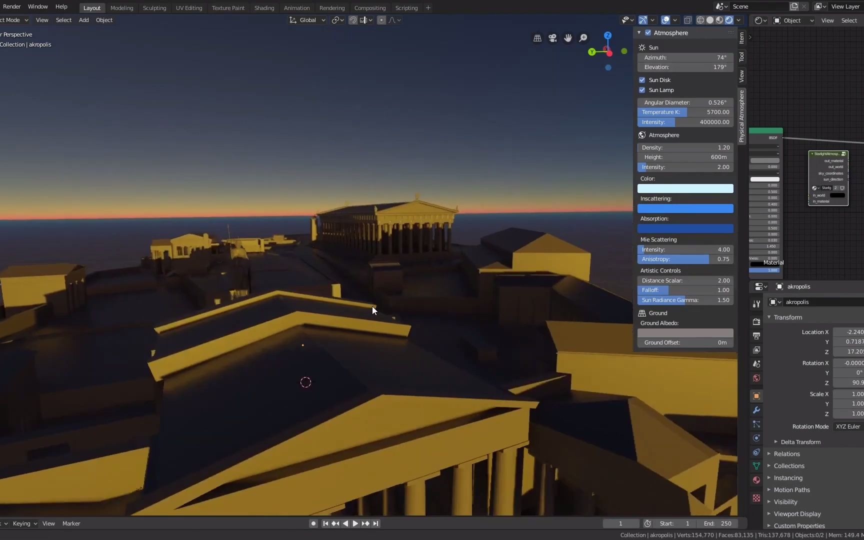 无限提升Blender渲染效果的物理大气插件atmosphere_哔哩哔哩_bilibili