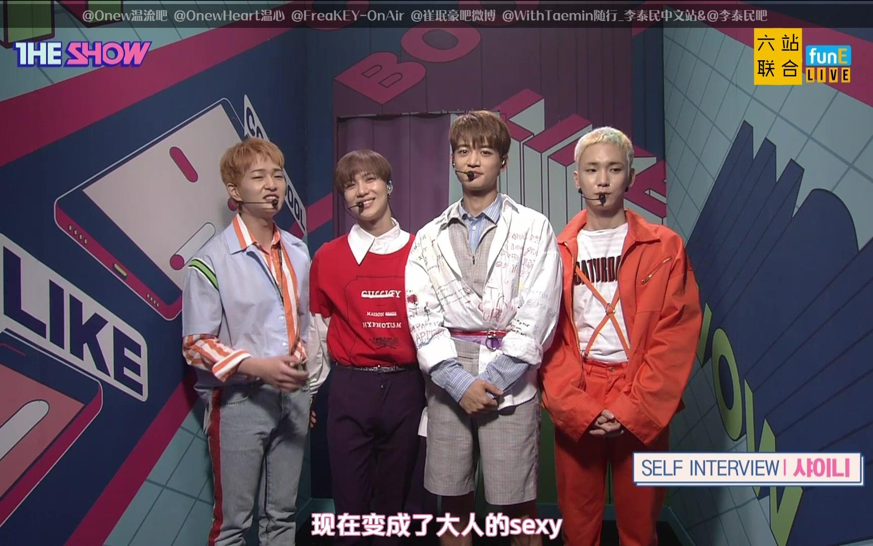 【六站联合】180605 The Show - SHINee - Self Interview+ Good Evening+一位获奖 中字_哔 ...