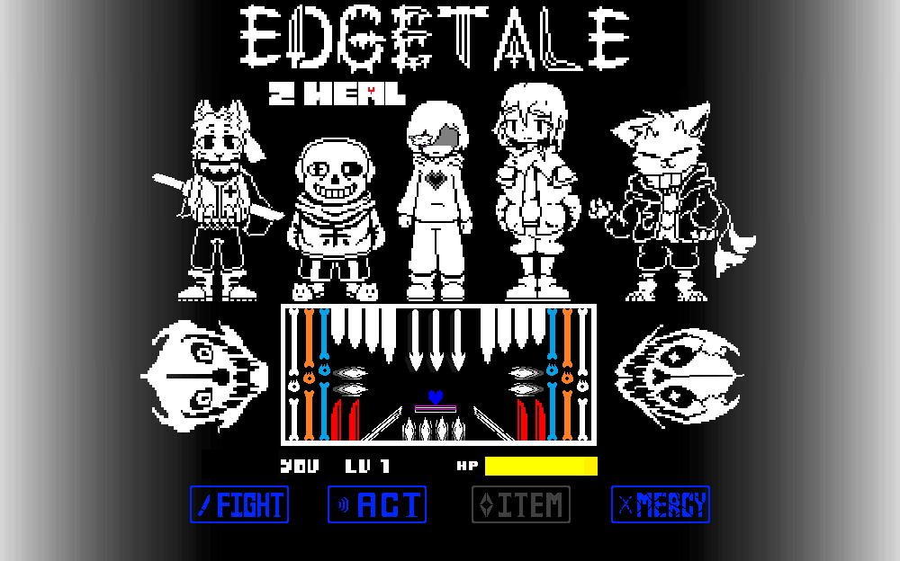 [EdgeTale]庄严战全阶段一命2药（普通模式）_哔哩哔哩_bilibili