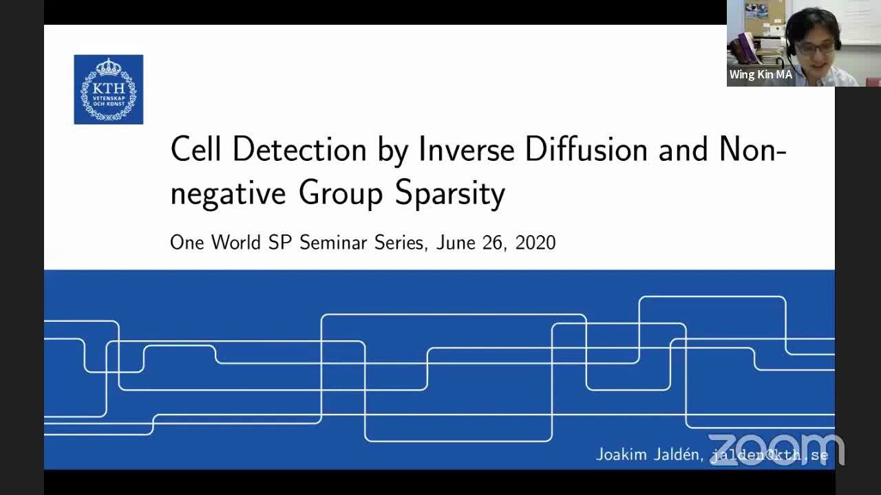 One World Signal Processing Seminar Series - 讲座3 - Joakim Jalden 教授_哔哩哔 ...