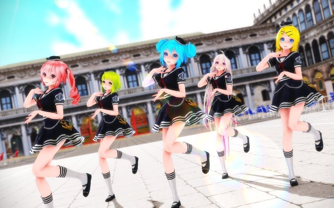 【MMD】Glass Bead _ TDA Marine Sailor Miku, Gumi, Teto, IA, Rin 【Model DL ...