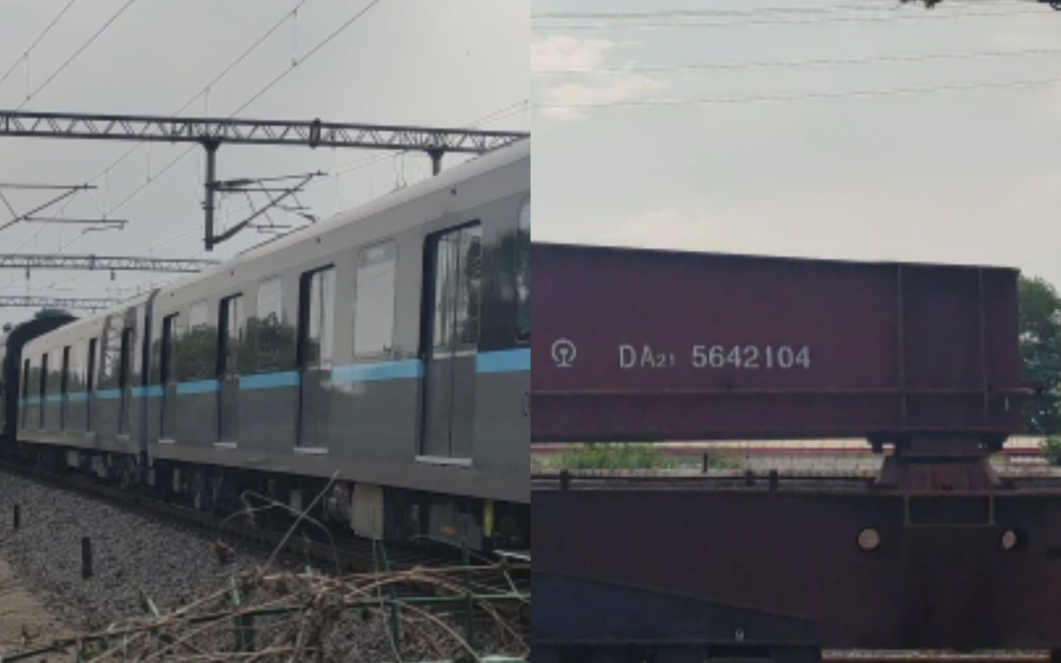 【铁路】偶然拍到的地铁回送和DA21(4K)_哔哩哔哩_bilibili