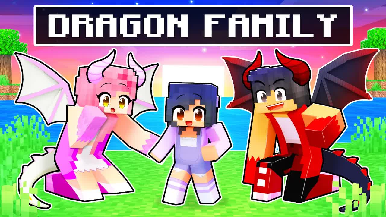 【Aphmau】在 Minecraft 中被 DRAGON FAMILY 领养！ - 哔哩哔哩