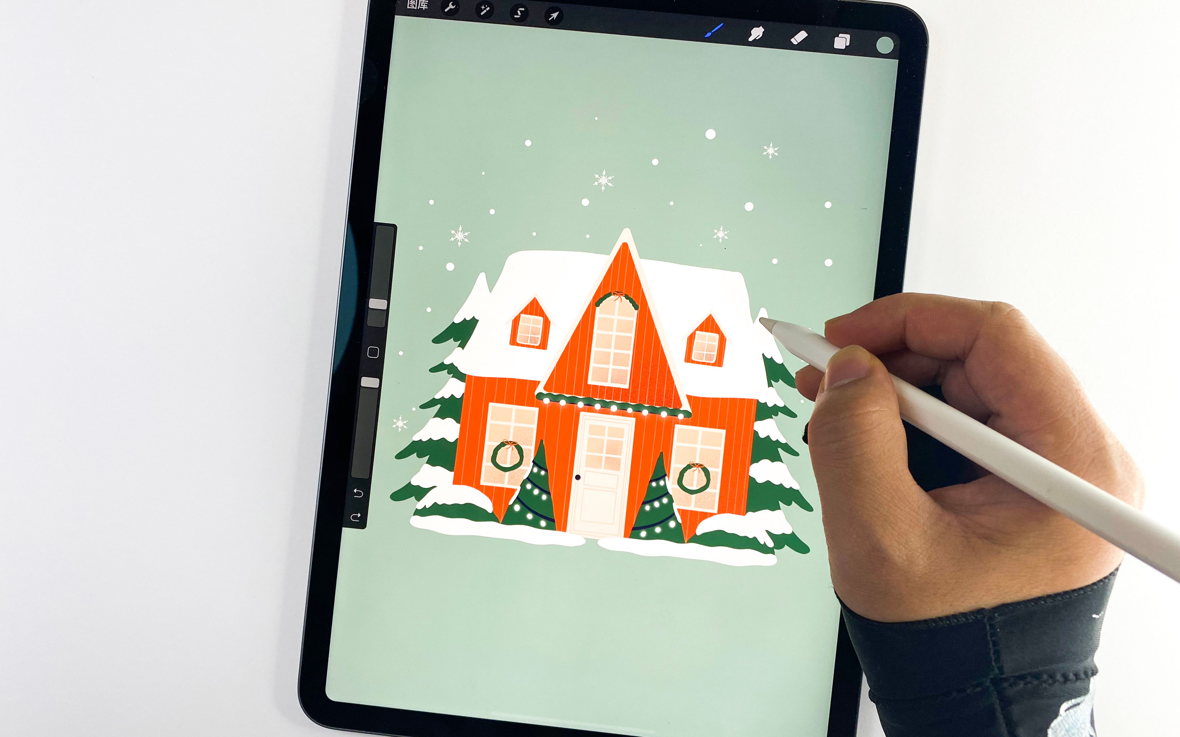 iPad绘画 | 今年冬天就住进我的画里吧_哔哩哔哩_bilibili
