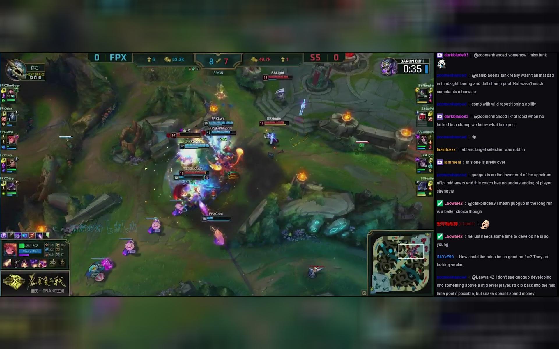 【英雄联盟LPL】 英文解说 精彩弹幕集锦 FPXvsSS_哔哩哔哩_bilibili