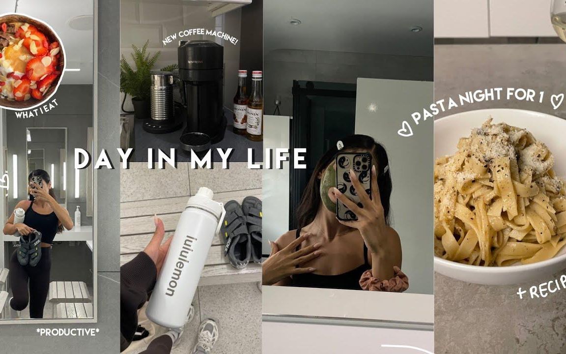 【Ecem Gundogan】中英字幕| 和我过一天！高效的一天+学习+pasta之夜+自我疗愈！_哔哩哔哩_bilibili