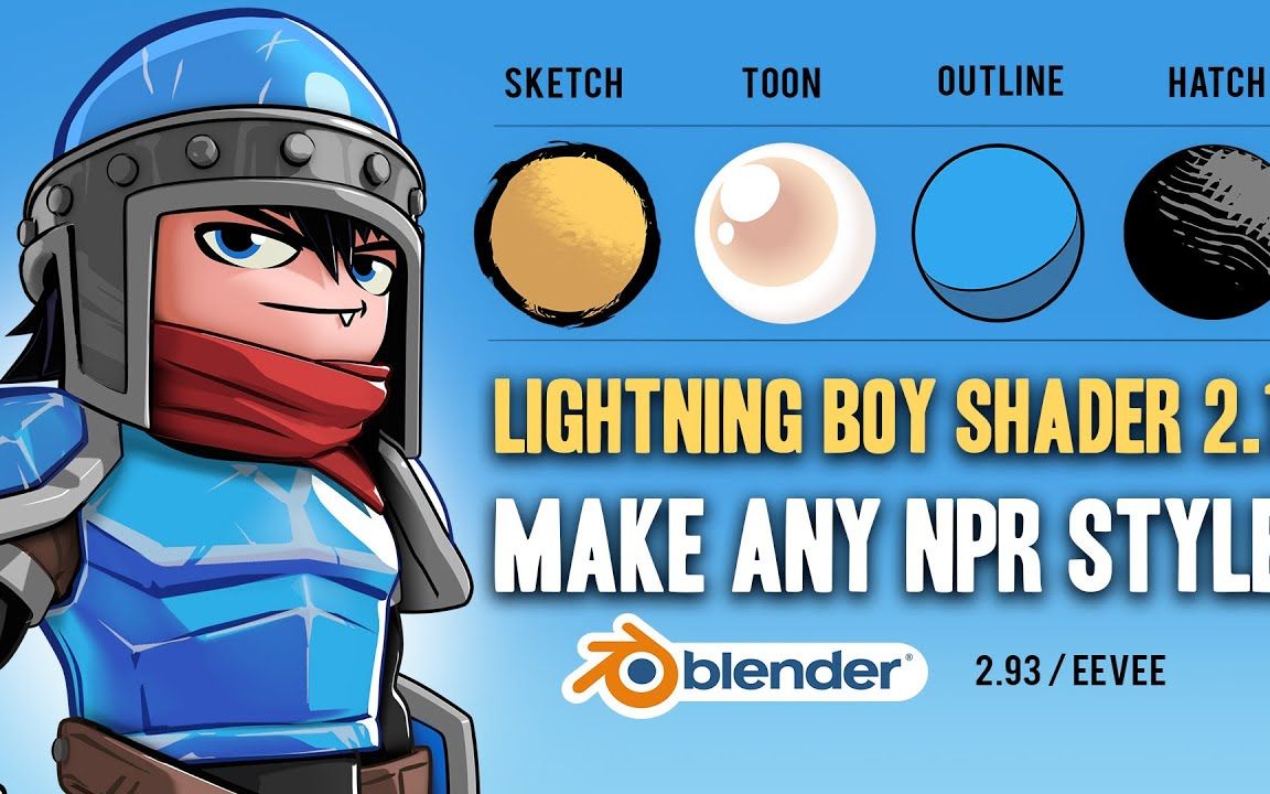 Blender插件二次元卡通漫画渲染引擎插件 Goo Engine V3.3 +使用教程