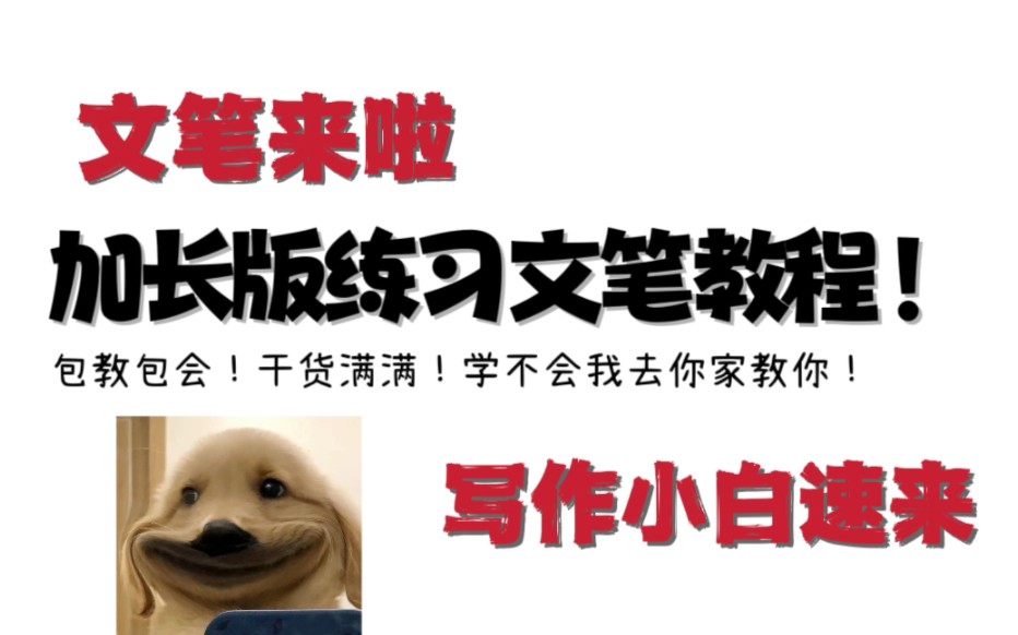 【文笔来啦】加长版练习文笔教程!包教包会!干货满满!学不会我去你家教你!写 哔哩哔哩