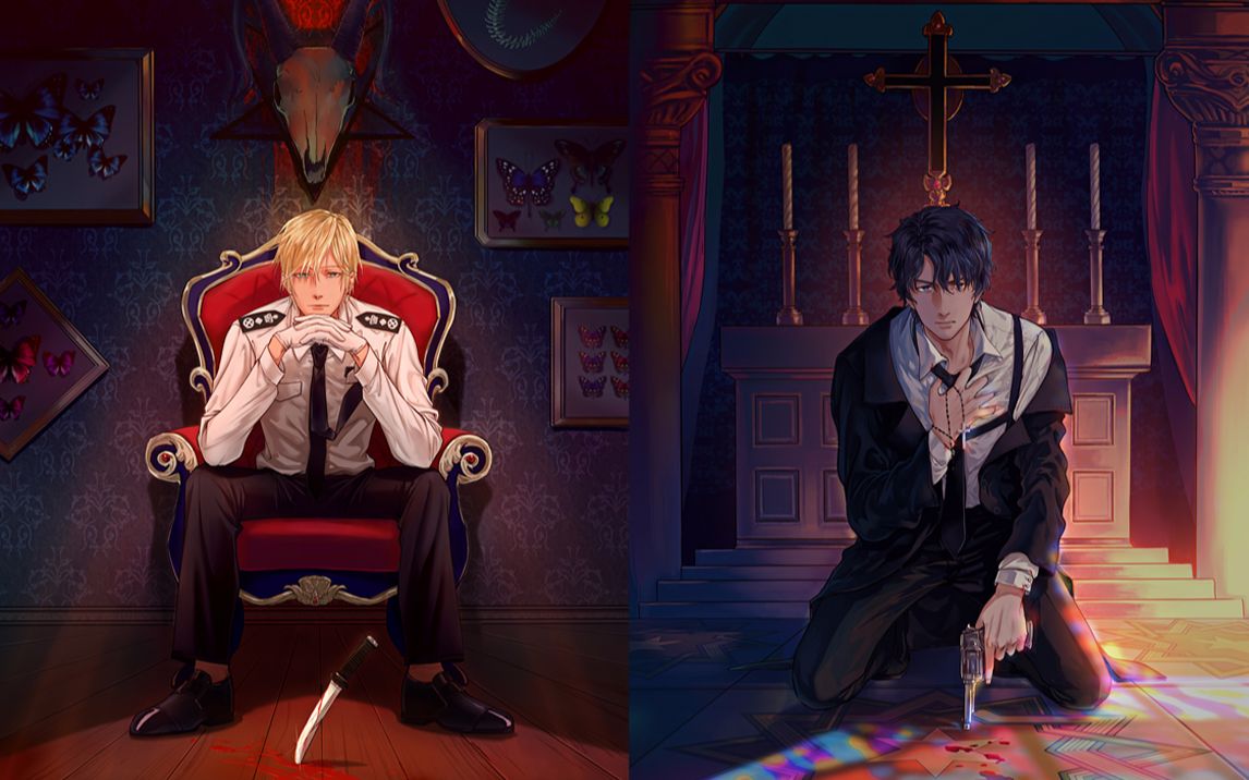 【板绘过程实录】Gilbert x Lance（720p/16倍速）_哔哩哔哩_bilibili