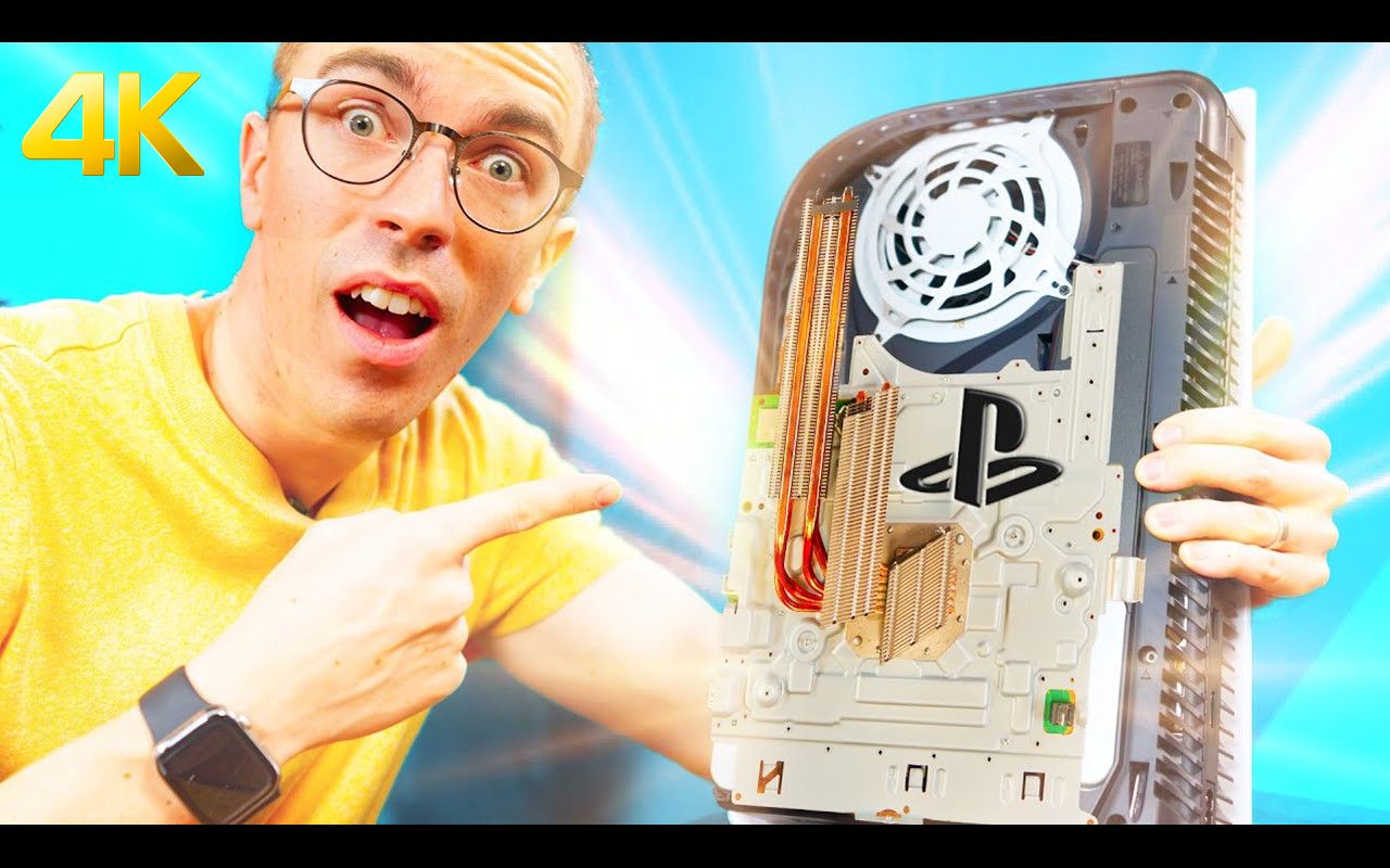 【4K】PS5新型号CFI-1200型主机与之前型号拆解对比：轻了，结构更合理！| 作者：Austin Evans | 机翻中文_单机游戏热门视频