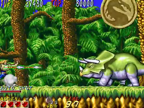 『ロジャー』【Roger】『ダイナギア』【Dyna Gear】恐龍時代{1993} （Arcade game）（アーケードゲーム）_哔哩哔哩 ...