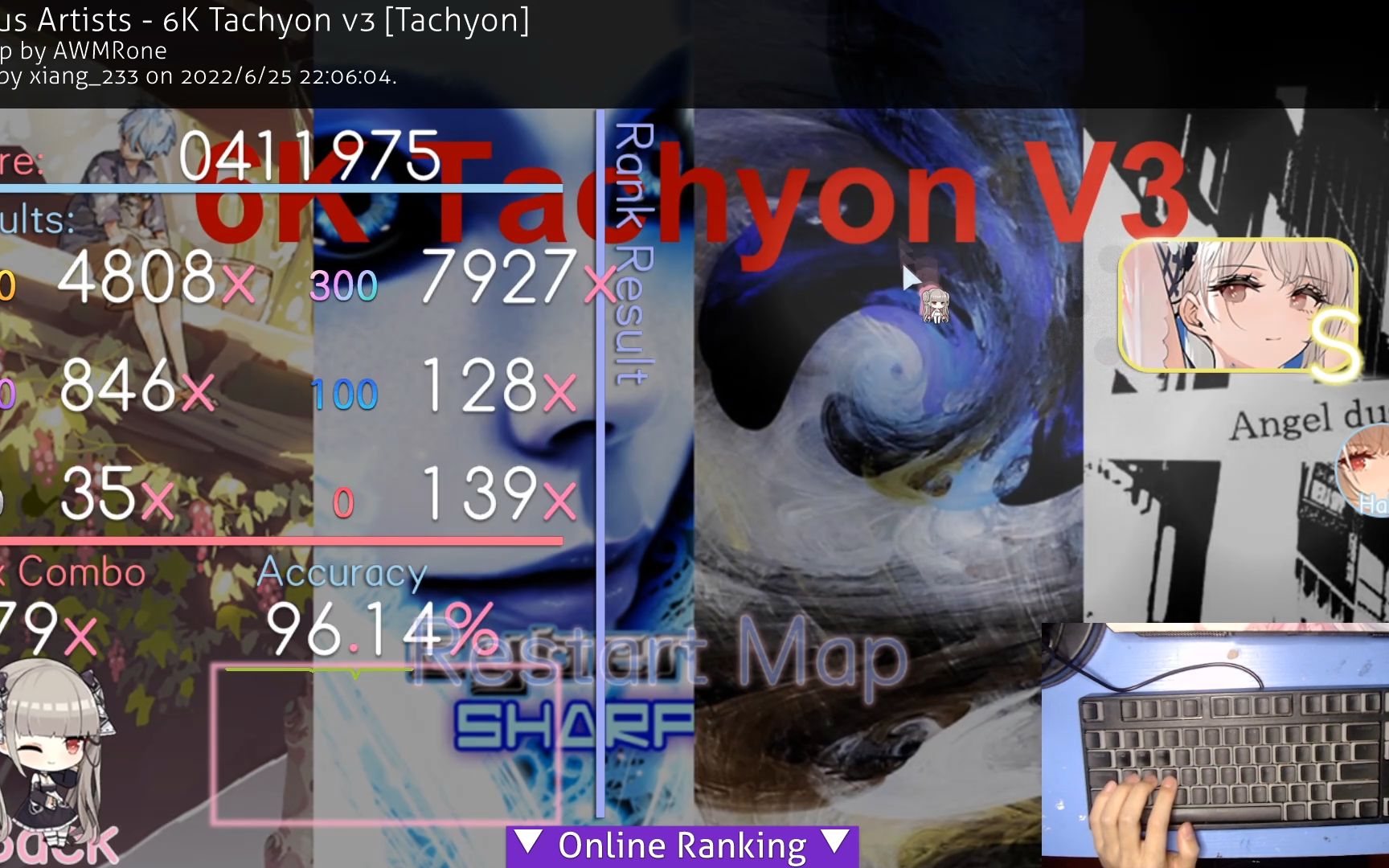 [osu!mania] Tachyon V3但是6kHT_哔哩哔哩_bilibili