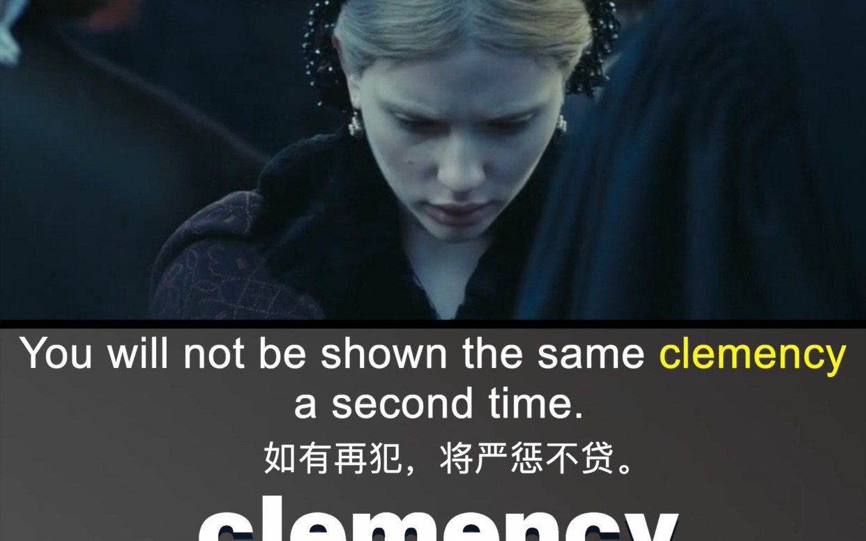 #clemency #电影片段记单词 让记单词不那么枯燥#学英语 #逆袭 - 哔哩哔哩