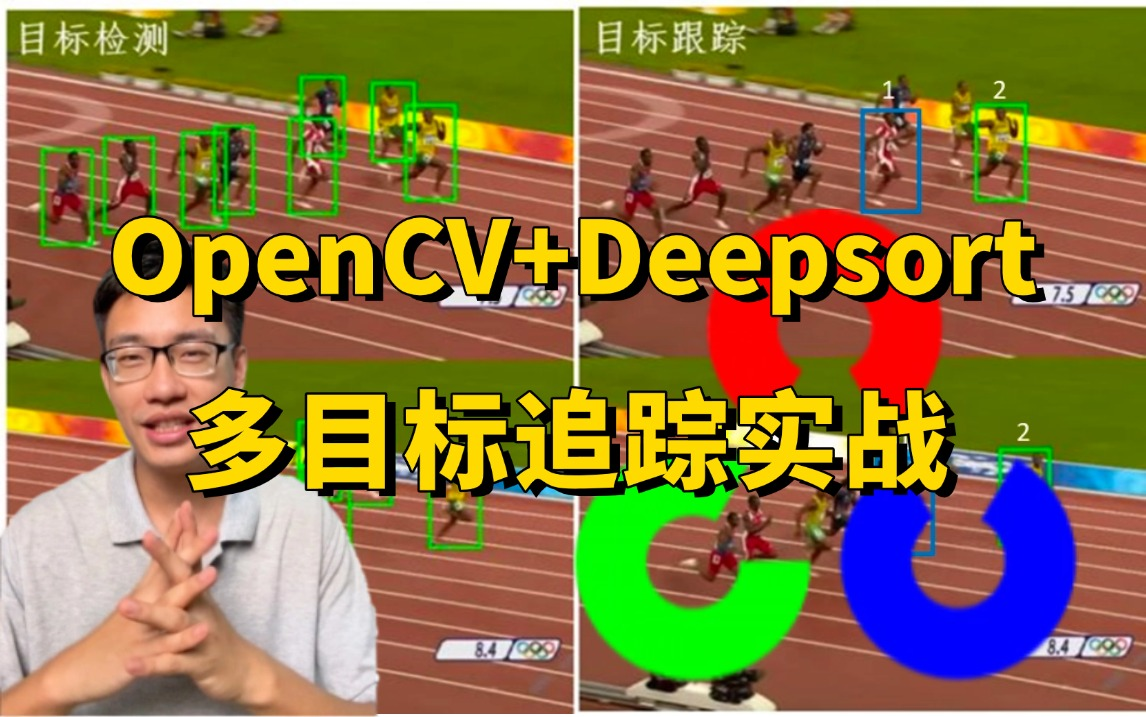 OpenCV+Deepsort多目标追踪实战，原理详解+代码复现，看完就能跑通！ - 哔哩哔哩