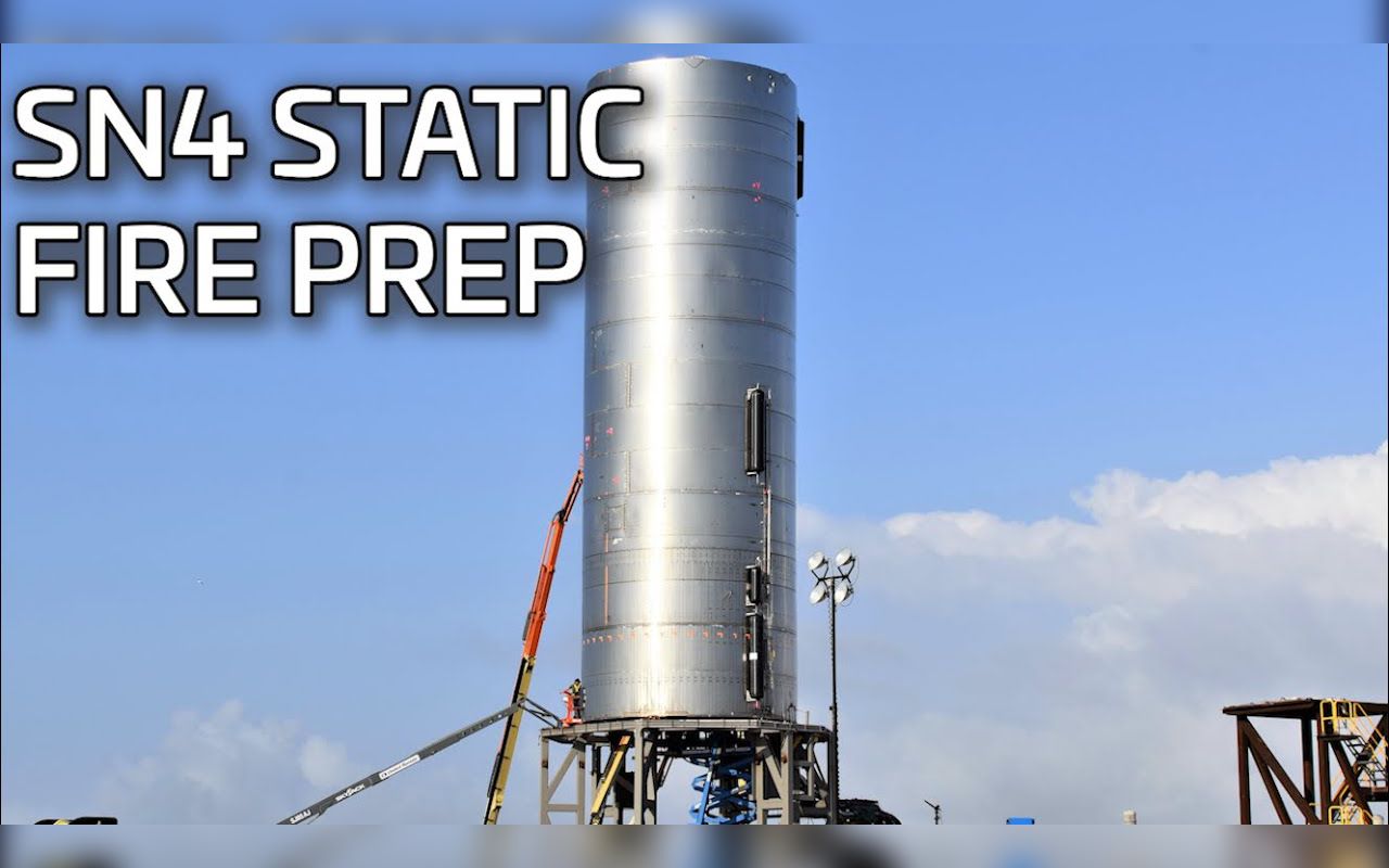 【1080P60/NSF/搬运】Starship SN4第三次静态点火的最后准备_SpaceX博卡奇卡_NASASpaceflight_哔哩哔 ...