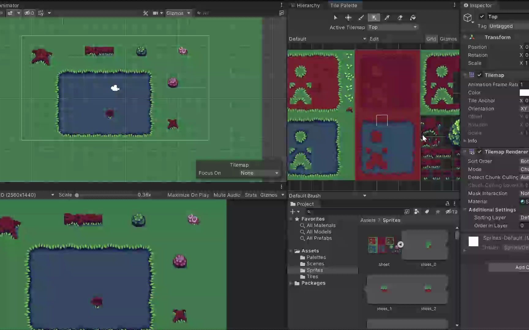 Unity2D 通过Animated Tiles实现TileMap动画效果，实现水的流动-bili_29038136932-水-哔哩哔哩视频