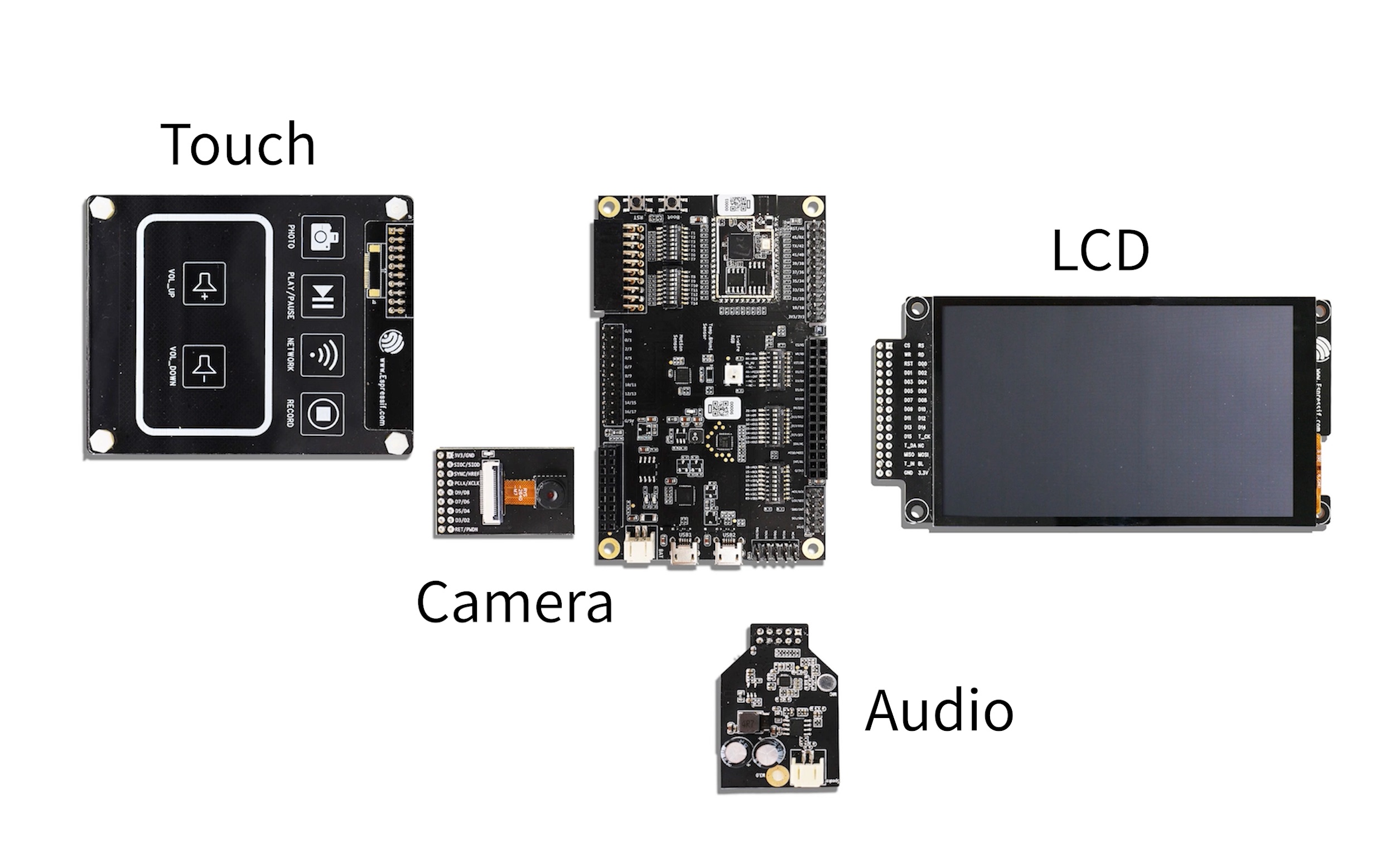 ESP32-S2 HMI 开发套件 demo，Audio+Touch+LCD+Camera_哔哩哔哩_bilibili