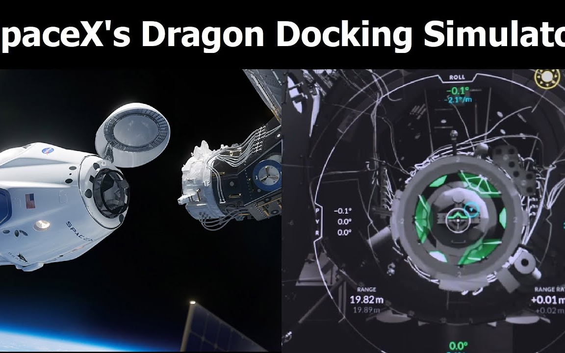 如何在SpaceX的免费Dragon Docking Simulator中与ISS对接【Scott Manley】_哔哩哔哩_bilibili