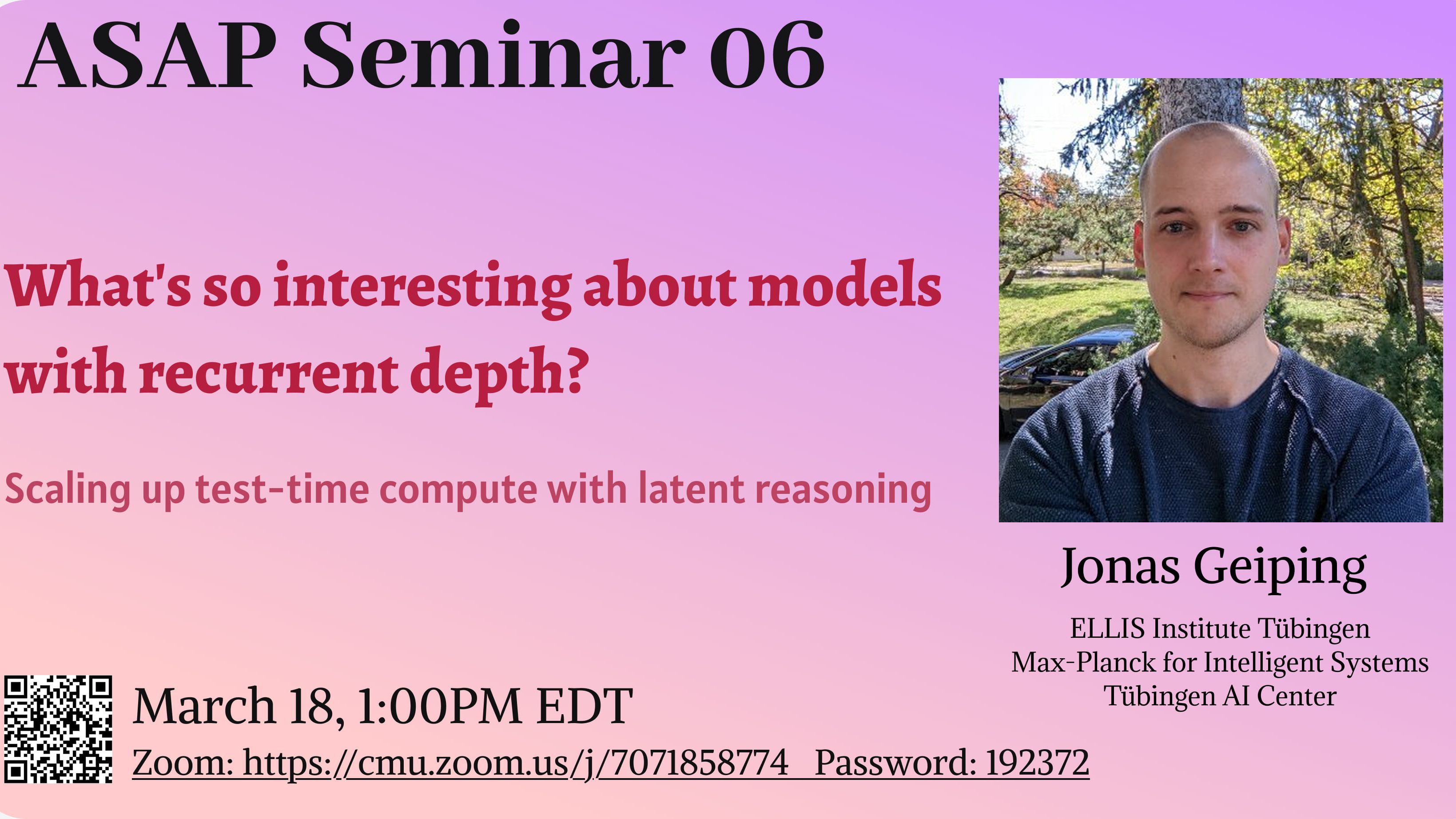 What's so interesting about models with recurrent depth? - Jonas ...