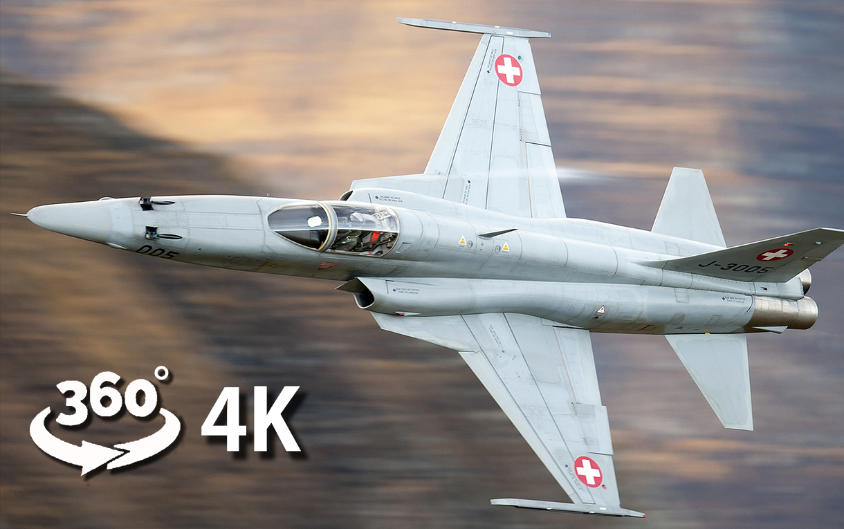 【裸眼VR】听说你还没开过战斗机？ F5/F18/F22 360°飞行_哔哩哔哩_bilibili