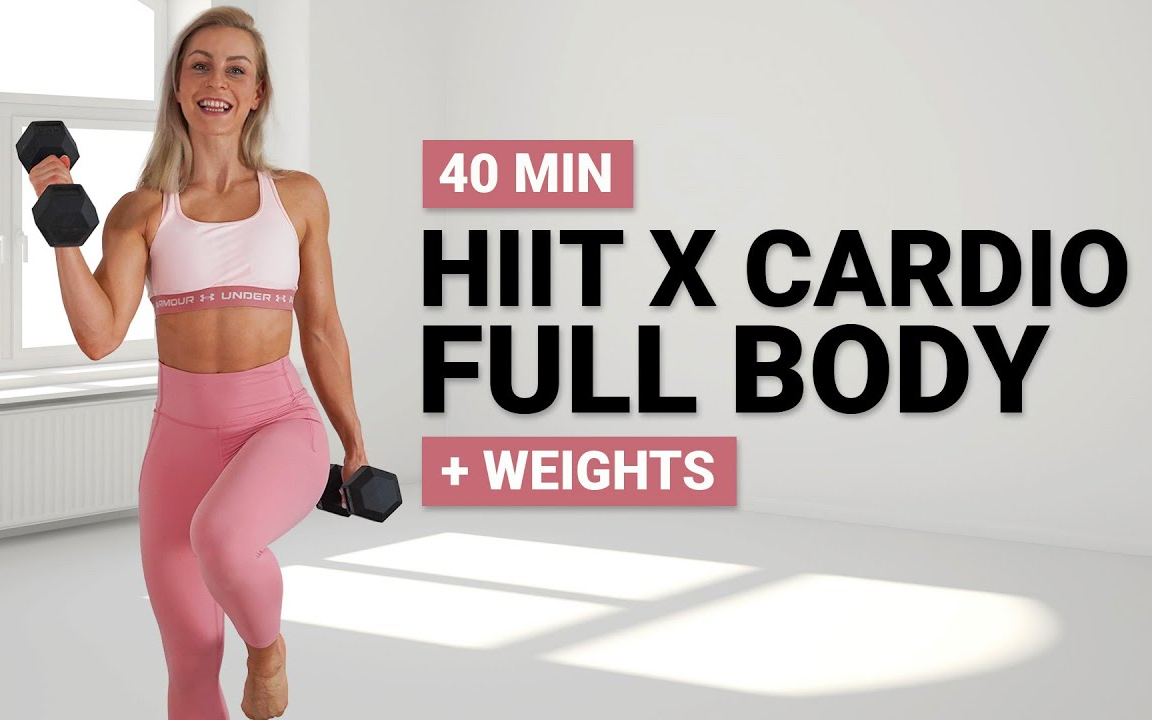 【fitness__kaykay-40分钟全身哑铃HIIT X有氧运动 巨... - 哔哩哔哩