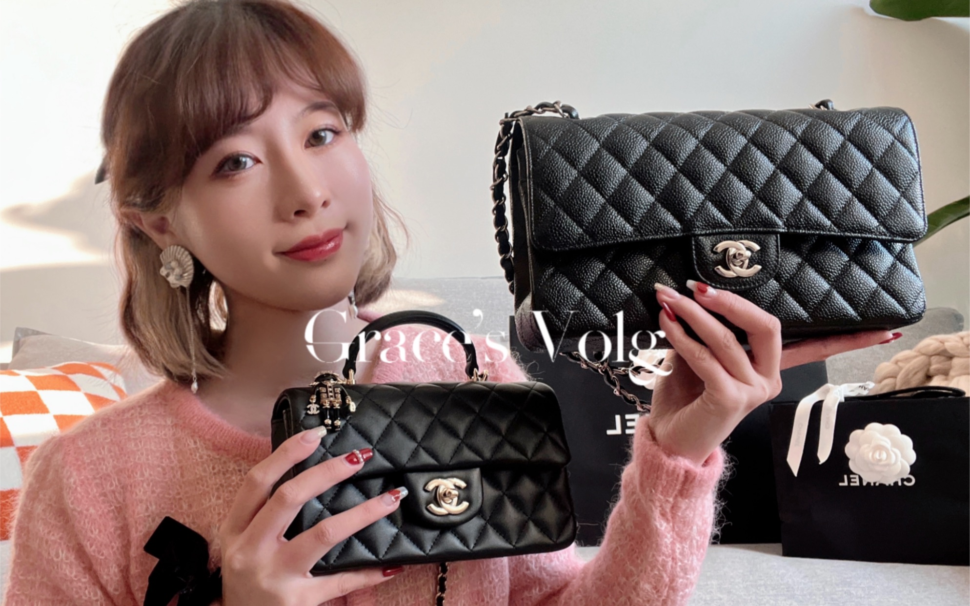 Unboxing Vol.1｜香奈儿2022爆款开箱📦入手mini cf handle_哔哩哔哩_bilibili