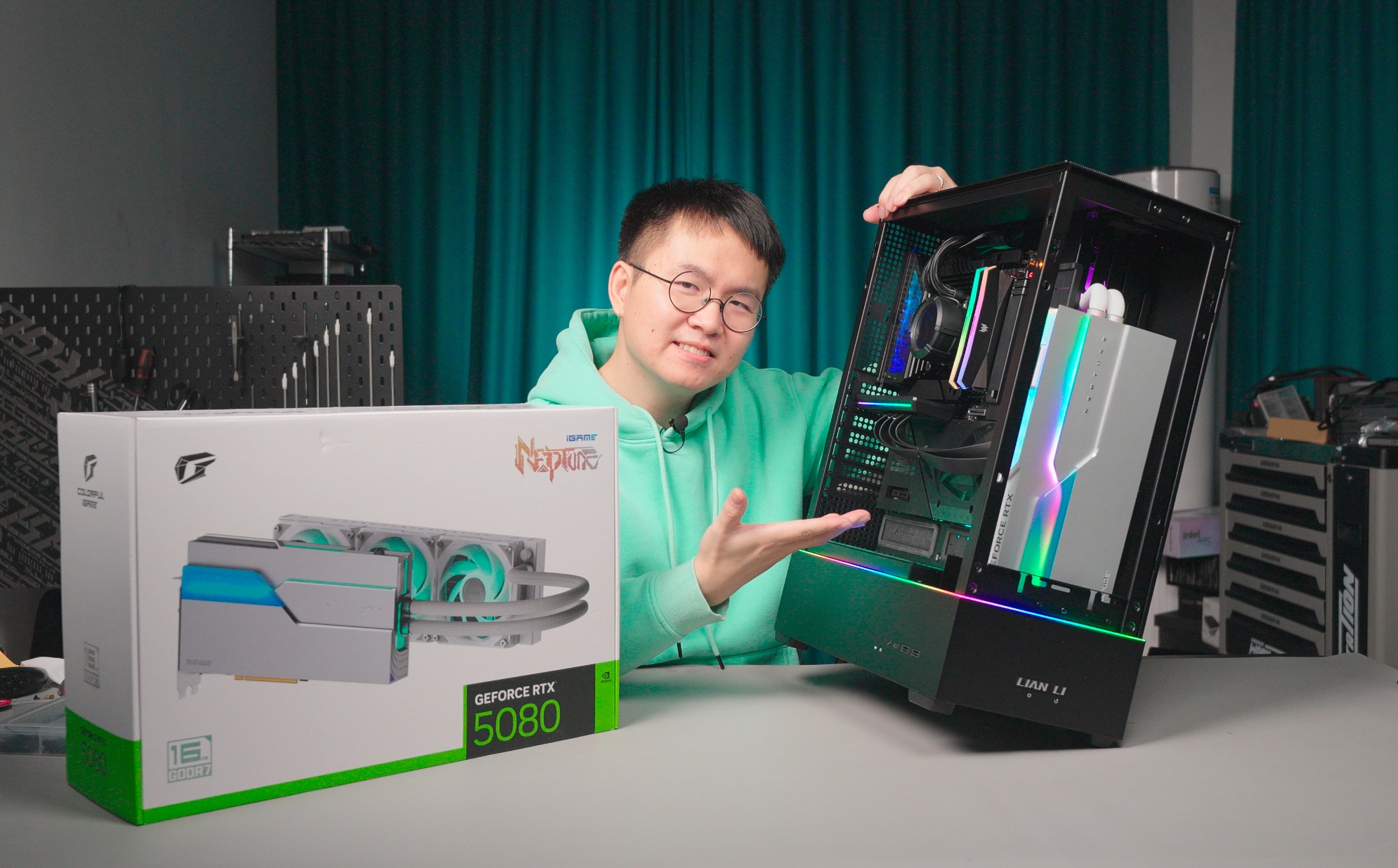 超频能力很大！RTX5080水神装机分享-喜欢就买JustBuy-喜欢就买JustBuy-哔哩哔哩视频