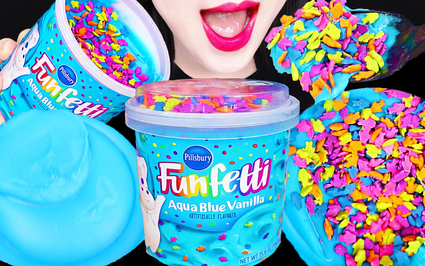 Jane ASMR Funfetti Icing Frosting, Cheese Cake Eating-JaneASMR-JaneASMR ...