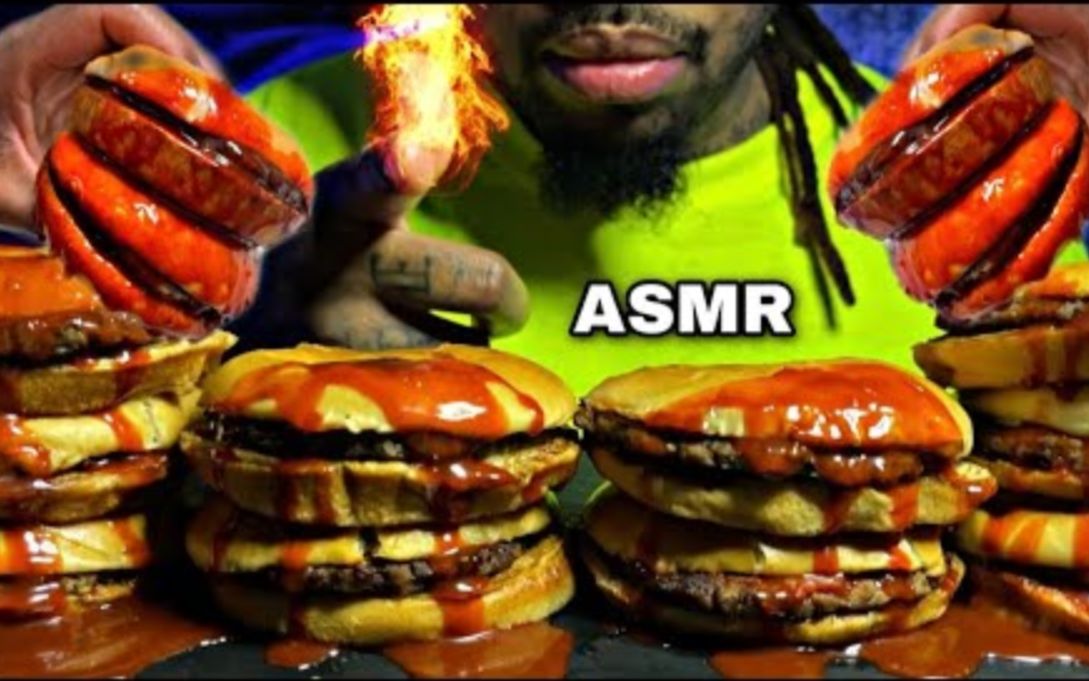 【SLOBB TV】火鸡辣酱吉士汉堡 咀嚼音_哔哩哔哩_bilibili