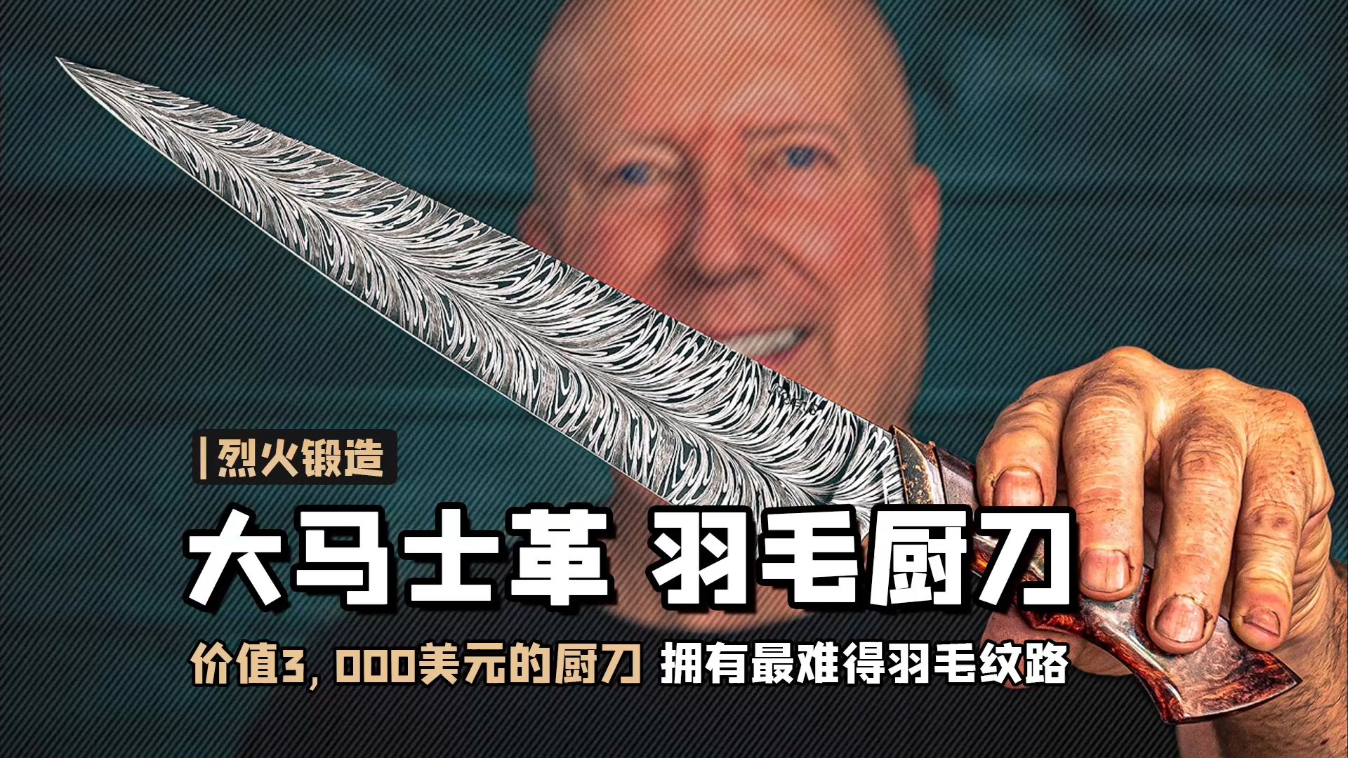 锻造价值3000美元的大马士革厨刀，令人惊叹的“羽毛纹路”【本期大神：Jeff Royer】-麦克斯的修复领域-麦克斯的修复领域-哔哩哔哩视频