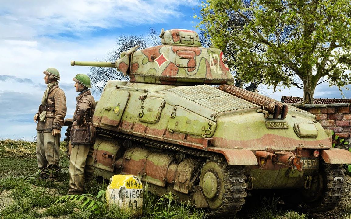 【Night Shift-𝟒𝐊】暴风雨前的宁静--1940年的比利时 S35 Somua 坦克场景制作_哔哩哔哩_bilibili