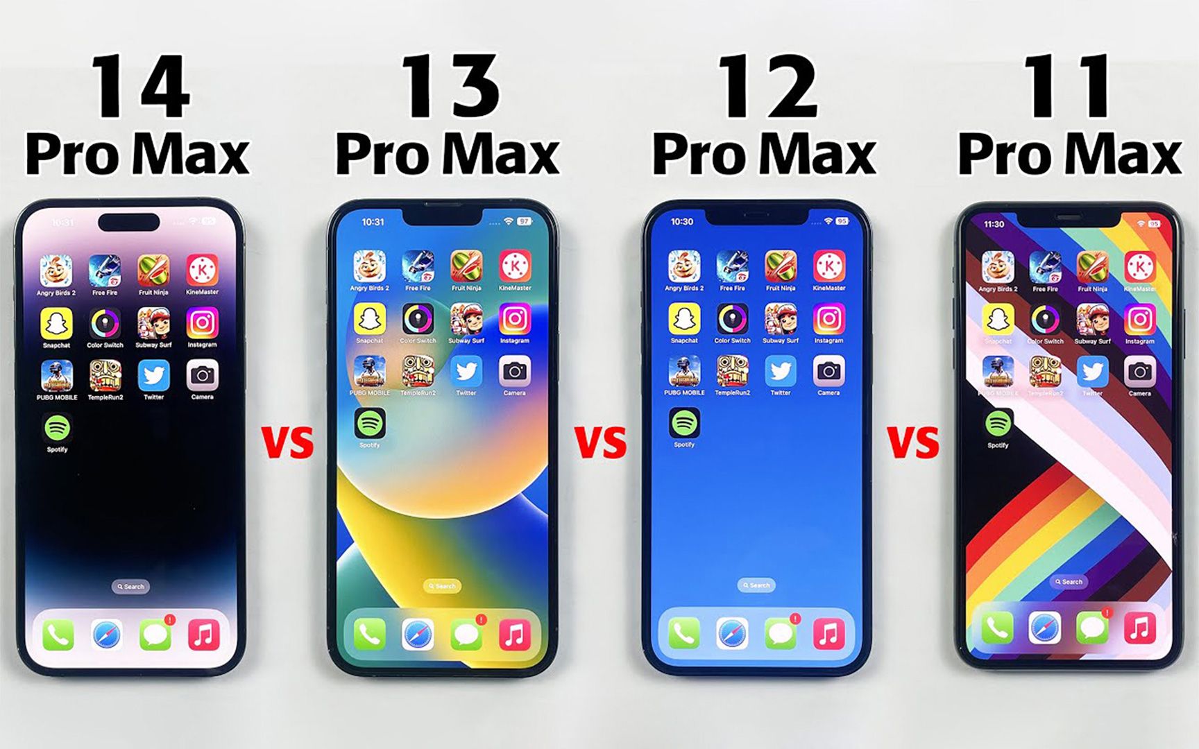 四代Pro Max机型｜iPhone 14PM vs 13PM vs 12PM vs 11PM - 速度对比测试 - 视频下载 Video Downloader