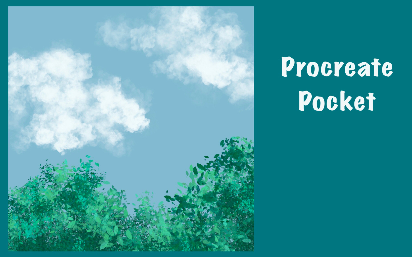 【Procreate Pocket】只用手机和手指，十分钟之内就能完成的小清新画面_哔哩哔哩_bilibili