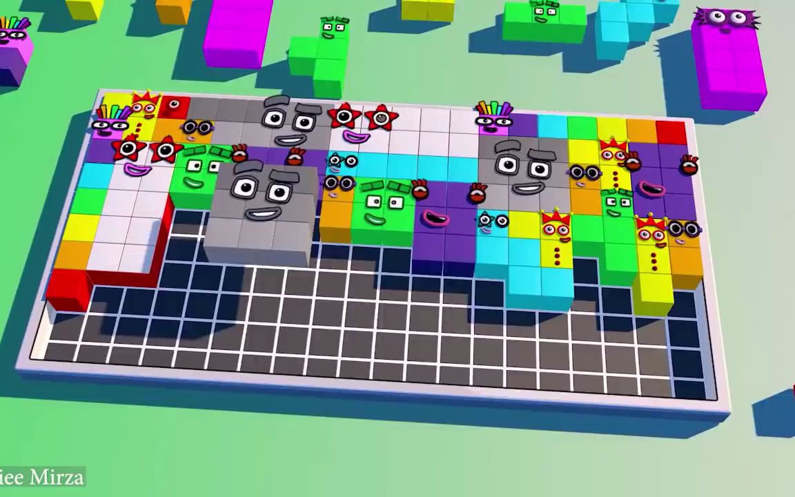 数字积木：Lvl 8 , Numberblocks Puzzle Animation Create Numberblocks 200