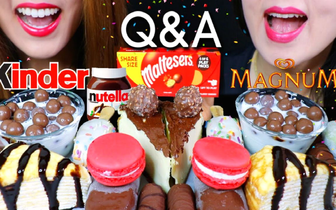 Kim&Liz ☆ 最受欢迎的母女档专属甜点大集合（品名在简介）（庆祝100万粉+Q&A问答）食音咀嚼音（新）_哔哩哔哩_bilibili