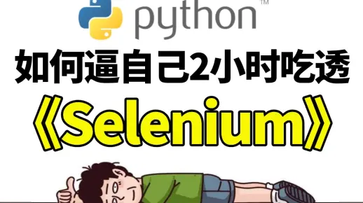 Selenium自动化测试入门到实战一套全通关，Python+Selenium4 Web自动化测试零基础快速掌握_哔哩哔哩_bilibili