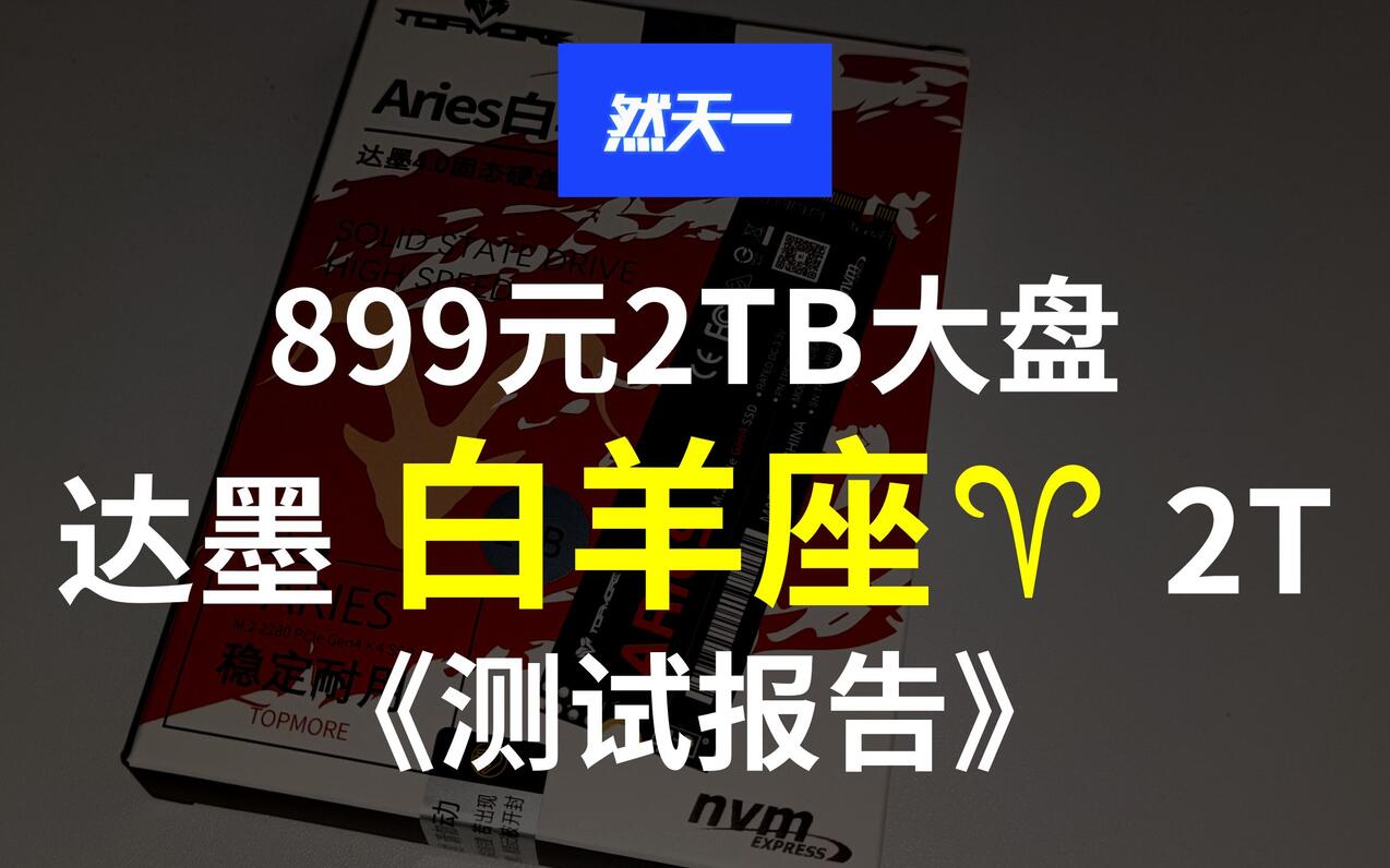 【然天一】2T达墨白羊座♈测试报告 英韧5236主控 - 哔哩哔哩