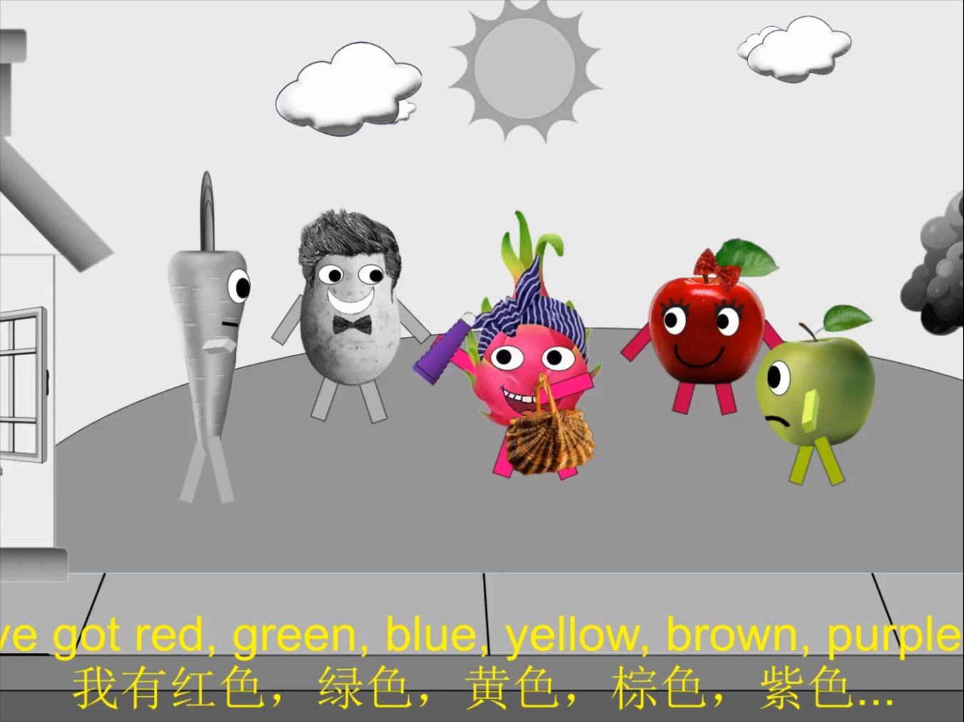 趣味英语动画片 04 英语老师放这个，全班都会颜色单词-跟Charly学英语-跟Charly学英语-哔哩哔哩视频