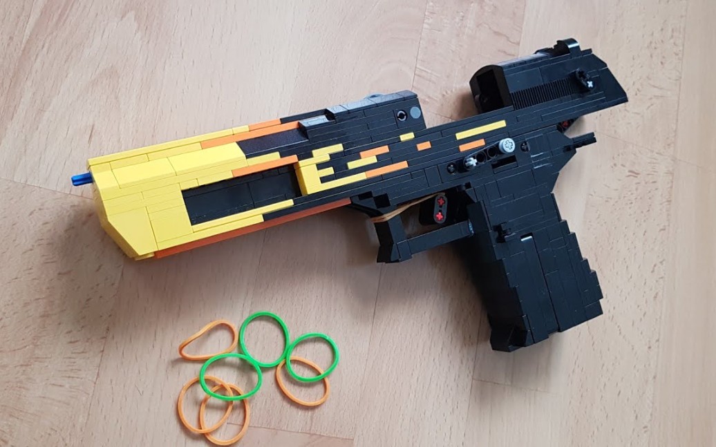 LEGO Desert Eagle - Blaze [Blowback Rubberband Gun]_哔哩哔哩_bilibili